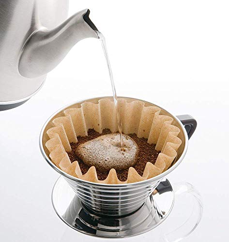 Kalita Stainless Steel Wave 155 Coffee Dripper, Size, Silver