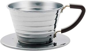 kalita stainless steel wave 155 coffee dripper, size, silver