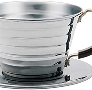 Kalita Stainless Steel Wave 155 Coffee Dripper, Size, Silver