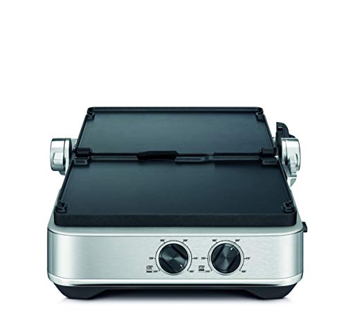 Breville BGR700BSS the Sear and Press countertop electric grill, Medium, Brushed Stainless Steel