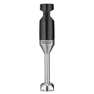 waring commercial big stix light duty stick immersion hand held blender, 7″ fixed shaft, submersible, 2 speed, 100 watt, professional restaurant kitchen grade, 3 gallon capacity, 120v, 5-15p wsb33x, black/silver