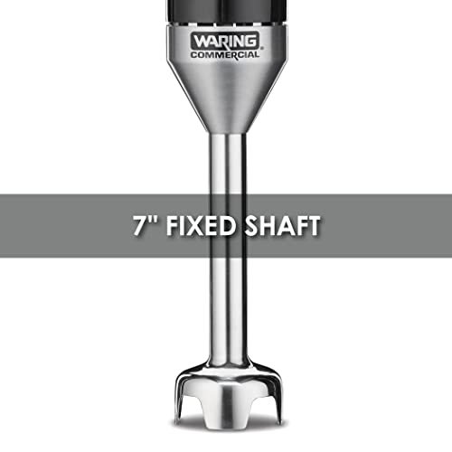 Waring Commercial Big Stix Light Duty Stick Immersion Hand Held Blender, 7" Fixed Shaft, Submersible, 2 Speed, 100 Watt, Professional Restaurant Kitchen Grade, 3 Gallon Capacity, 120V, 5-15P WSB33X, Black/Silver