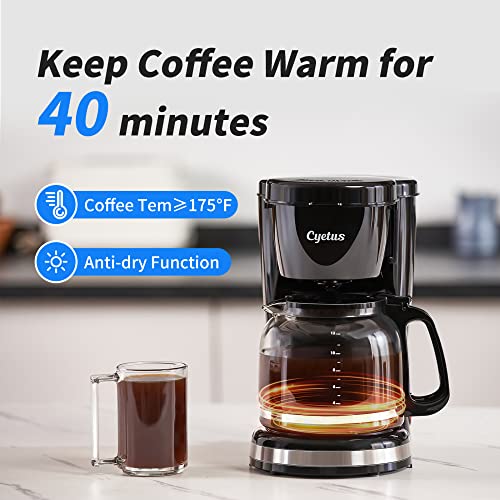 CYETUS 12-Cup Coffee Maker YD-1203, Drip Coffee Brewer Machine, Home Barista