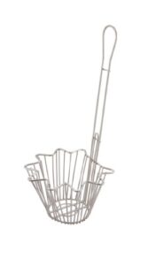 winco tb-20 taco salad bowl fry basket, round, 18″ hdl tb-20-round, chrome