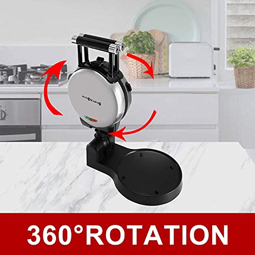 Health and Home 3-in-1 Waffle Maker, Omelet Maker, Egg Waffle Maker, 3 Removable Nonstick Baking Plates, Upgraded 360 Rotating Belgian Waffle Maker