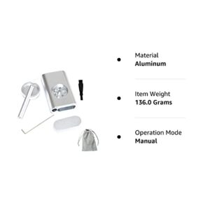 MIFAVOR Portable Herb Grinder Spice Box Mini Metal Travel Kit with Magnetic Lid for Seasoning Storage (Mini, Silver)