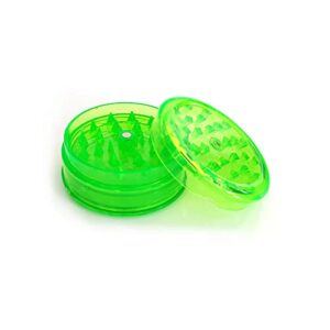 ALOGOLD 6 PACK,2.3 inch Plastic Herb Grinder,Spices Grinder Crusher Kit With Storage,Portable Disposable For Travel,Easy to Use,Green