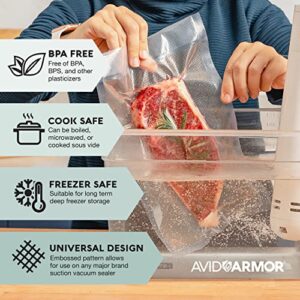 Avid Armor - Vacuum Seal Rolls Combo Set, With 2 Vac Seal Bags for Food (11 inches x 50 ft and 8 inches x 50 ft), Non-BPA Vacuum Sealer Bags, Freezer Vacuum Sealer Bags, Sous Vide Bags Vacuum Sealer