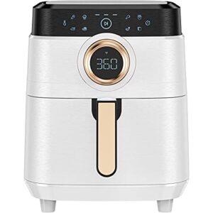 air fryer, airfryer oven large air fryer 1700w 8-in-1 with touch screen air fryers detachable dishwasher safe nonstick basket freidora de aire 36 recipes bpa & pfoa free 5.8 qt white air fryer