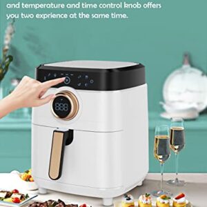 Air Fryer, Airfryer Oven Large Air Fryer 1700W 8-in-1 with Touch Screen Air Fryers Detachable Dishwasher Safe Nonstick Basket Freidora de Aire 36 Recipes BPA & PFOA Free 5.8 QT White Air Fryer