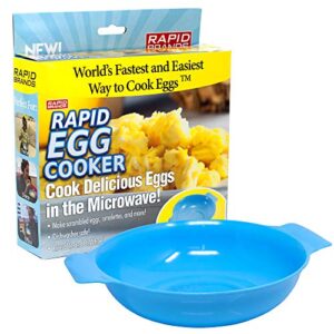 rapid egg cooker | microwave scrambled eggs & omelettes in 2 minutes | perfect for dorm, small kitchen, or office | dishwasher-safe, microwaveable, & bpa-free