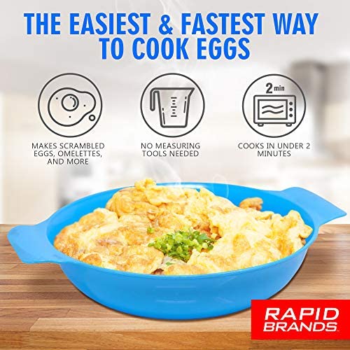 Rapid Egg Cooker | Microwave Scrambled Eggs & Omelettes in 2 Minutes | Perfect for Dorm, Small Kitchen, or Office | Dishwasher-Safe, Microwaveable, & BPA-Free