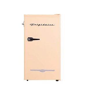 frigidaire efr376-coral retro bar fridge refrigerator with side bottle opener, 3.2 cu. ft, coral