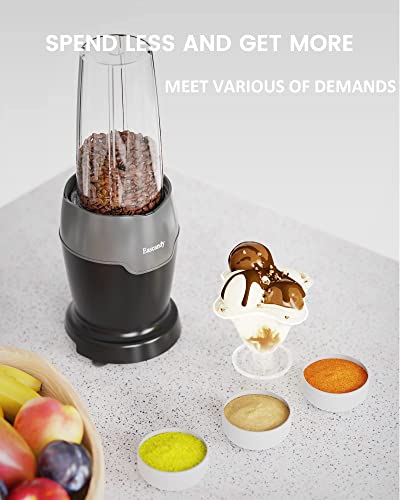 900 Watts Smoothie Blender for Shakes and Smoothies, 12 in 1 Set Bullet Personal Blender with Milk Frother, Germany 3D Stainless Steel 6-Leaves Blades Smoothie Maker, 24oz and 18oz Tritan BPA-Free To-Go Cups