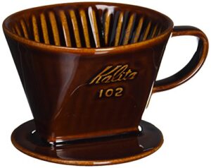 kalita style coffee dripper, 102, brown