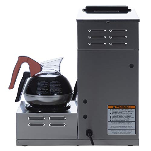 BUNN VP17-3, 12-Cup Low Profile Pourover Commercial Coffee Maker, 3 Lower Warmers, 13300.0003