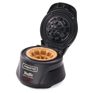 Presto 03500 Belgian Waffle Bowl Maker,Black, 9.3 x 8.25 x 5.25 inches