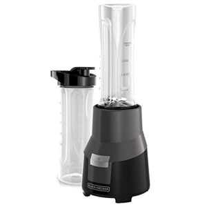 black+decker fusionblade personal blender with two 20oz personal blending jars, gray, pb1002g