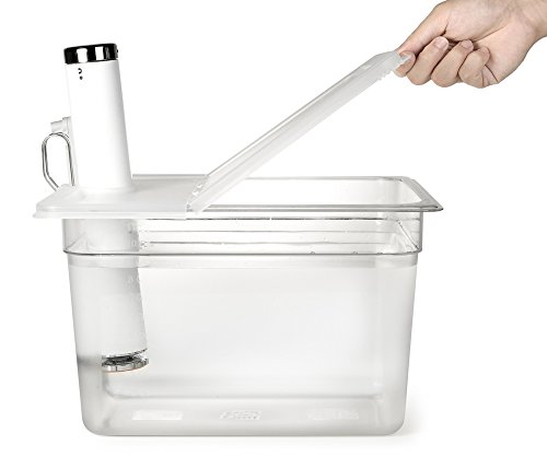 EVERIE Sous Vide Container 12 Quart with Hinge Lid and Sous Vide Rack Compatible with Breville Joule