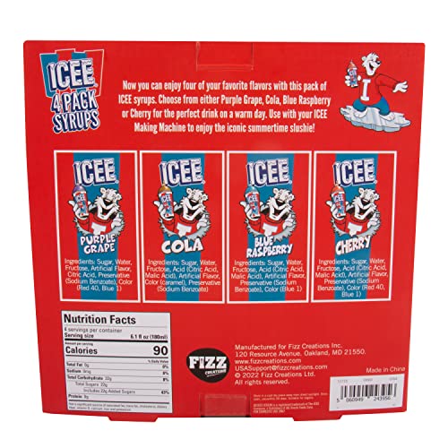 ICEE Slushie Machine. Genuine ICEE Home Countertop Slushie Maker & ICEE Syrup 4-Pack Bundle. Officially Licensed ICEE Merchandise.