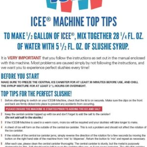 ICEE Slushie Machine. Genuine ICEE Home Countertop Slushie Maker & ICEE Syrup 4-Pack Bundle. Officially Licensed ICEE Merchandise.