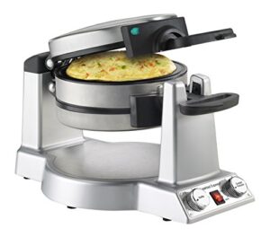 cuisinart waf-b50 breakfast express waffle/omelet maker, stainless steel