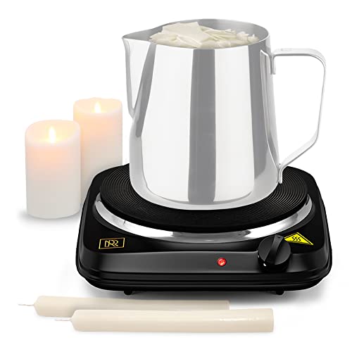 Hot Plate for Candle Making - Electric Hot Plate for Melting Wax - Electric Stove Burners - 1000W Hot Plates For Cooking, Portable Stove Top - Cofee Maker to brew coffee in the Moka Pot