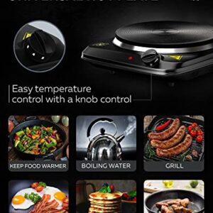 Hot Plate for Candle Making - Electric Hot Plate for Melting Wax - Electric Stove Burners - 1000W Hot Plates For Cooking, Portable Stove Top - Cofee Maker to brew coffee in the Moka Pot