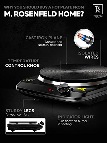 Hot Plate for Candle Making - Electric Hot Plate for Melting Wax - Electric Stove Burners - 1000W Hot Plates For Cooking, Portable Stove Top - Cofee Maker to brew coffee in the Moka Pot