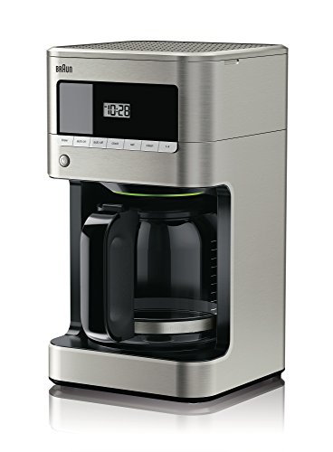 Braun KF7070 BrewSense Drip Glass Coffeemaker, 12 Cup, Stainless Steel