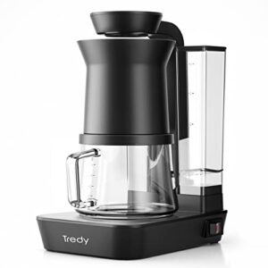 tredy 2-in-1 brew & pour over coffee maker, 2-cup automatic coffee maker machine brewer or manual pour over coffee dripper (480ml/16oz)