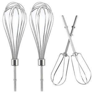 cenipar w10490648&khmpw- khm2b w10490648 hand mixer turbo beaters(2 pack) & khmpw stainless steel pro whisk(2 pack) fit for khm512bm khmpw khm2b