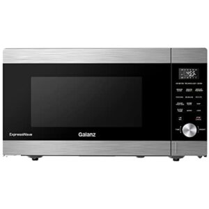 galanz microwave oven expresswave with patented inverter technology, sensor cook & sensor reheat, 10 variable power levels, express cooking knob, 1250w 2.2 cu ft stainless steel gewwd22s1sv125