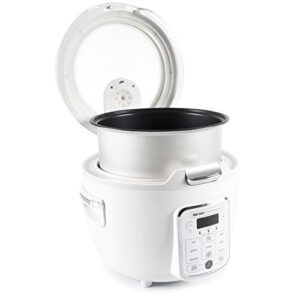 Aroma Housewares Professional 20-Cup(cooked) / 4Qt. Digital Rice Cooker/Multicooker, Automatic Keep Warm and Sauté-then-Simmer Function, white (ARC-1230W)