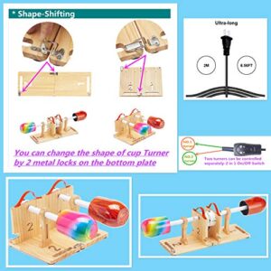 Double 2 Cup Turner Spineer for Crafts,Epoxy Resin 2 Tumbler Spinner Machine Kit,DIY Glitter Epoxy Tumblers