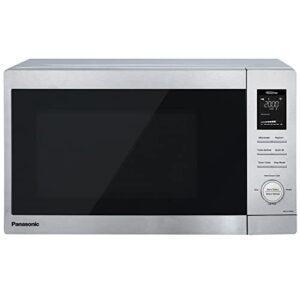 panasonic nn-sv79ms 1.4 cu.ft smart inverter works with alexa countertop microwave oven 1200watt power with genius sensor cooking, stainless steel