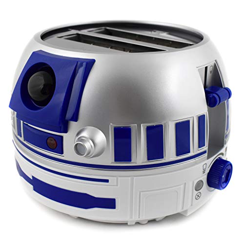 Uncanny Brands Star Wars R2D2 Deluxe Toaster - Lights-Up and Makes Sounds Like Artoo