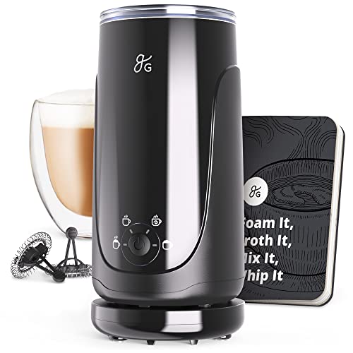 Greater Goods Instant Milk Frother - Froth Foam for Coffee, Espresso Beverages, Hot Cocoa, and More | An Electric Milk Steamer and Frother with 4 Easy to Use Modes | Designed in St. Louis