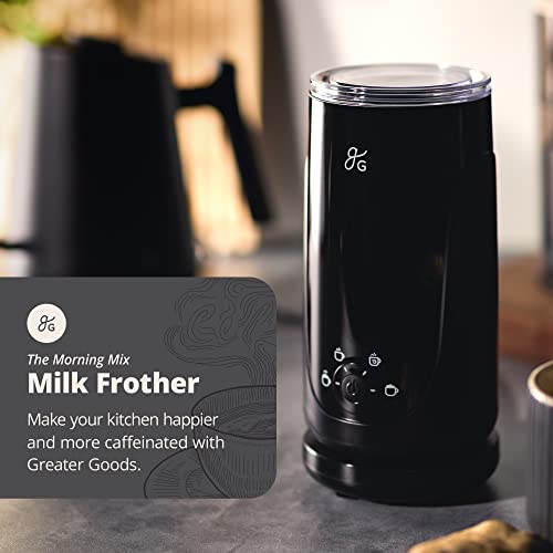 Greater Goods Instant Milk Frother - Froth Foam for Coffee, Espresso Beverages, Hot Cocoa, and More | An Electric Milk Steamer and Frother with 4 Easy to Use Modes | Designed in St. Louis