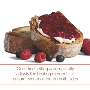 Wolf Gourmet 2-Slice Extra-Wide Slot Toaster with Shade Selector, Bagel and Defrost Settings, Red Knob, Stainless Steel (WGTR152S)