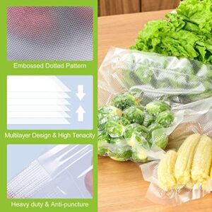 Bonsenkitchen Vacuum Food Sealer Rolls Bags, 2 Packs 8 in x 20 ft Storage Bags, BPA Free, Durable Commercial Customized Size Food Bags for Food Storage and Sous Vide Cooking