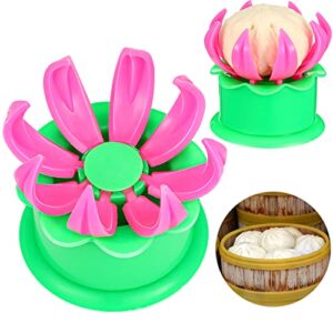 chinese baozi maker bun dumpling maker plastic steamed bun mold stuffed bun making mould bun cooking tool bao steamer dumpling maker (2 pieces)