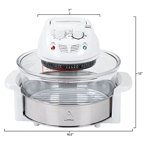 Classic Cuisine 12-17 Quart 1200W Halogen Tabletop Oven - White