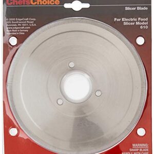 Chef'sChoice S610012 Multi-Purpose Non-Serrated Blade for Models 607, 607E, 609, 609E, 610, 6102, 615, 615A Food Slicer, 7-inch, Silver