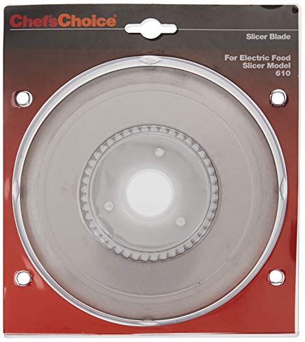 Chef'sChoice S610012 Multi-Purpose Non-Serrated Blade for Models 607, 607E, 609, 609E, 610, 6102, 615, 615A Food Slicer, 7-inch, Silver