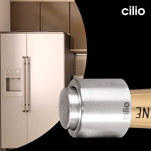 Cilio Stainless Steel Champagne Sealer, Bottle Stopper for Sealing Champagne Bottles Large