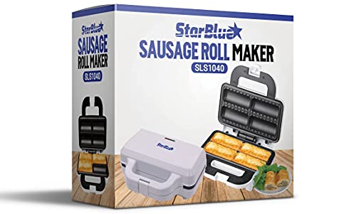 Sausage Roll Maker by StarBlue with FREE Recipe ebook – Make 4 Quick and Delicious Breakfast Sausage Rolls and Snacks in Minutes AC120V 60Hz 850W