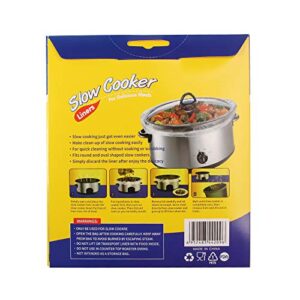 WRAPOK Slow Cooker Liners Kitchen Disposable Cooking Bags BPA Free for Oval or Round Pot, Large Size 13 x 21 Inch, Fits 3 to 8.5 Quarts - 2 Pack (20 Bags Total)