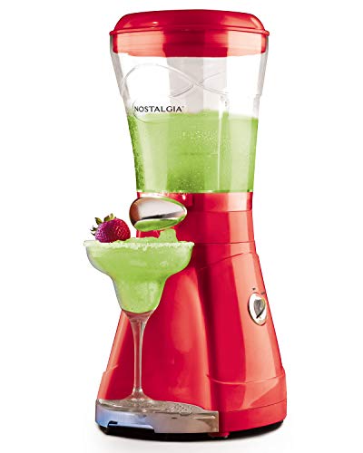 Nostalgia 64-Ounce Margarita Maker & Slushie Machine Easy-Flow Spout, Perfect for Slushies, Daiquiris, and Margaritas, Red