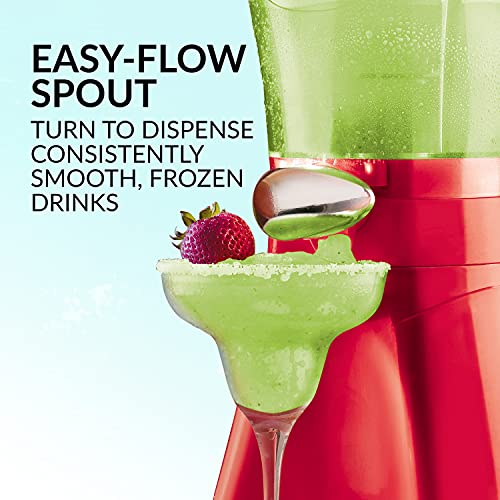 Nostalgia 64-Ounce Margarita Maker & Slushie Machine Easy-Flow Spout, Perfect for Slushies, Daiquiris, and Margaritas, Red